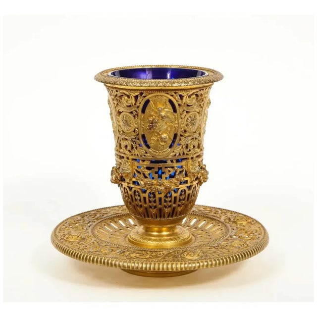Late 19th Century Louis Constant Sévin & F. Barbedienne Ormolu and Blue ...