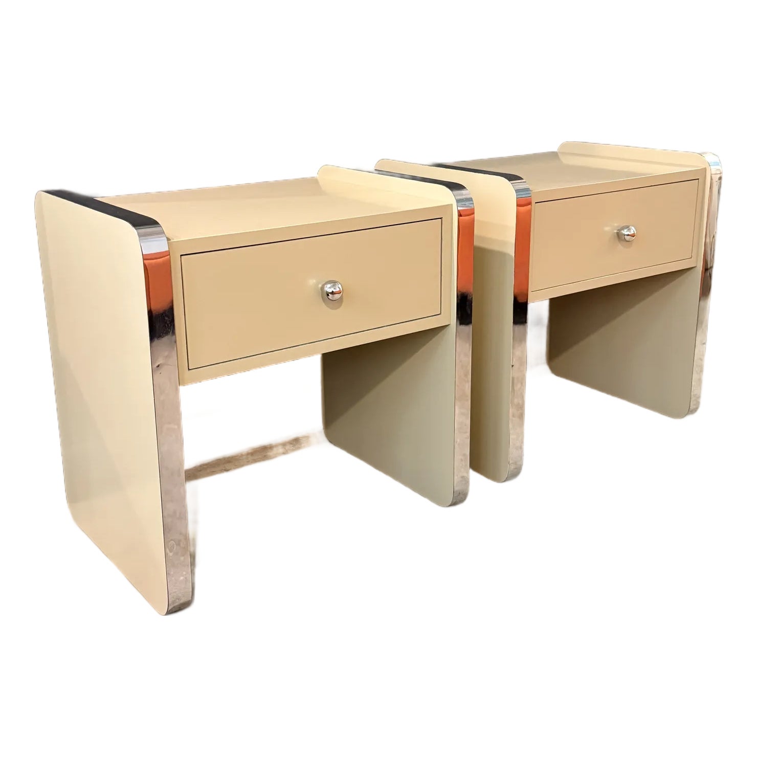 Vintage Postmodern Nightstands - A Pair | Chairish
