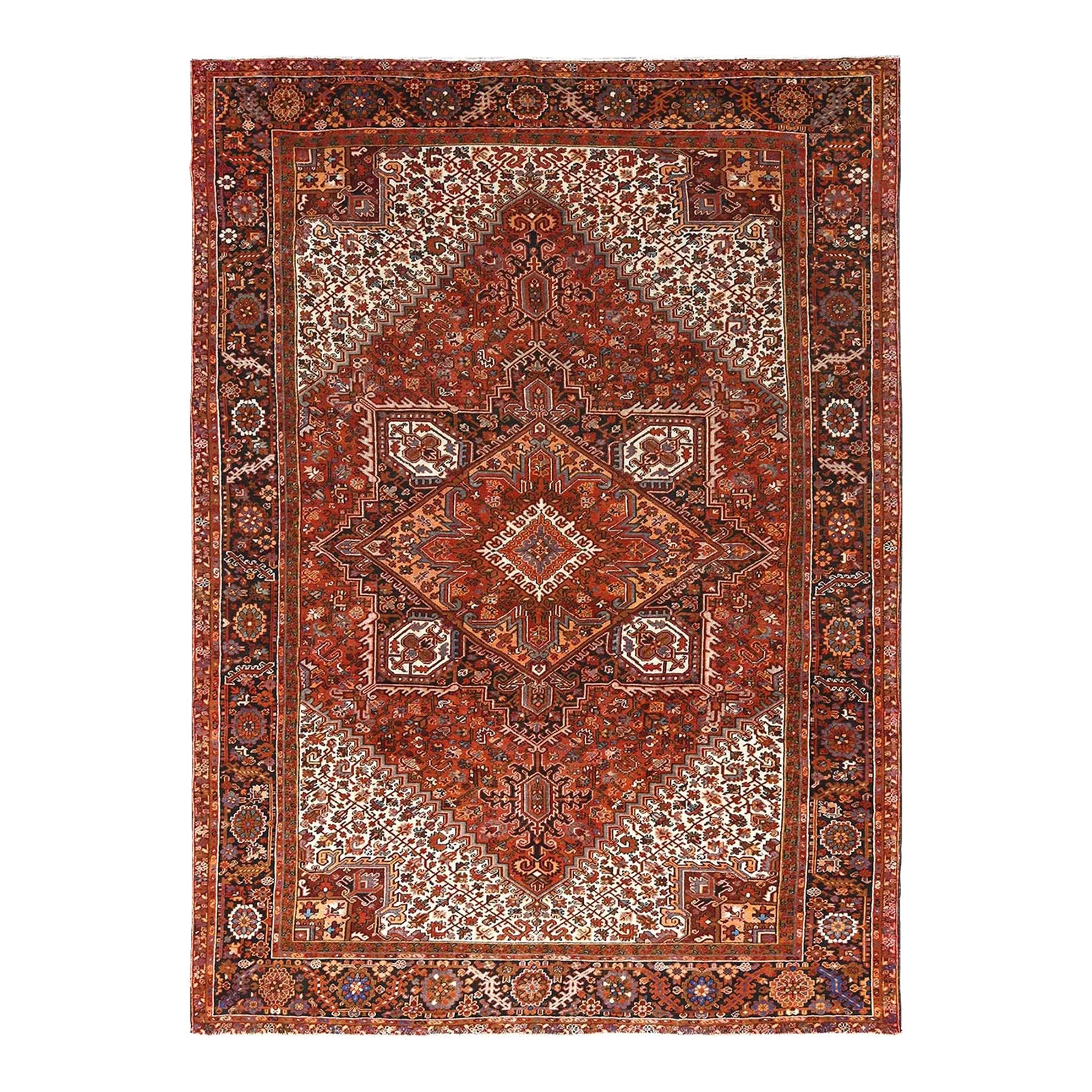 1960 Red Vintage Persian Rug | Chairish