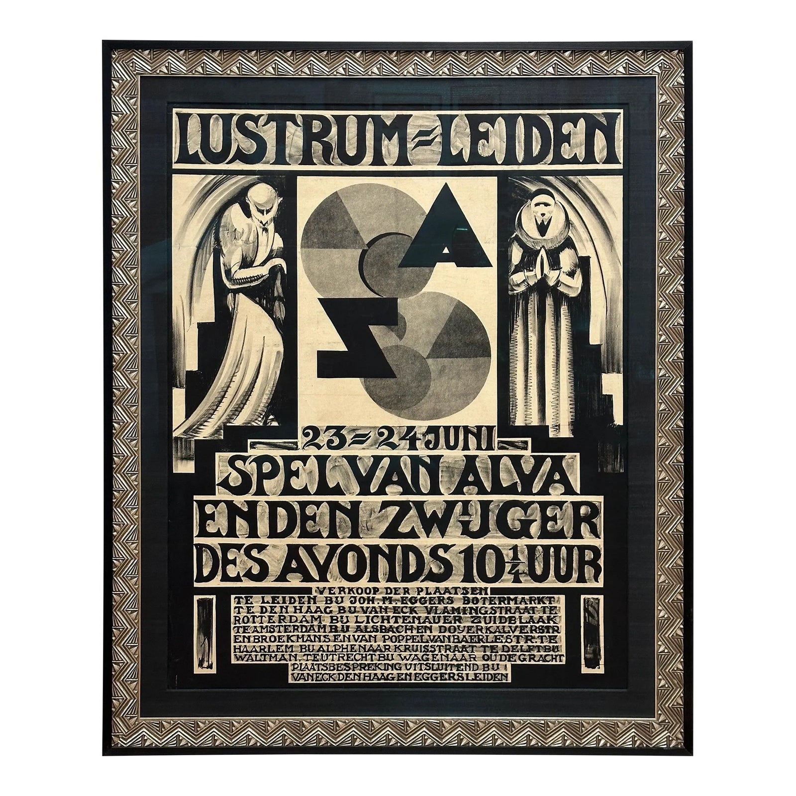 Ludwig Oswald Wenckebach 1924 Dutch Poster for Leiden University | Chairish