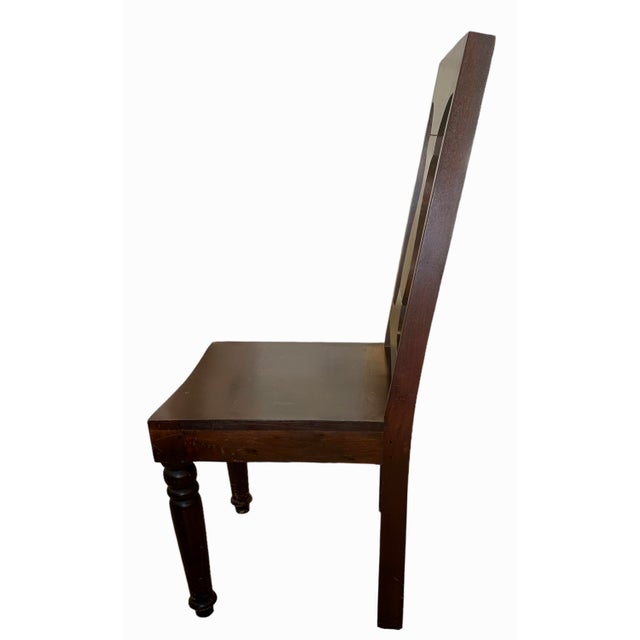 1970s Natural Wood Splat Back Dining Side Chairs- Set of 2 | Chairish