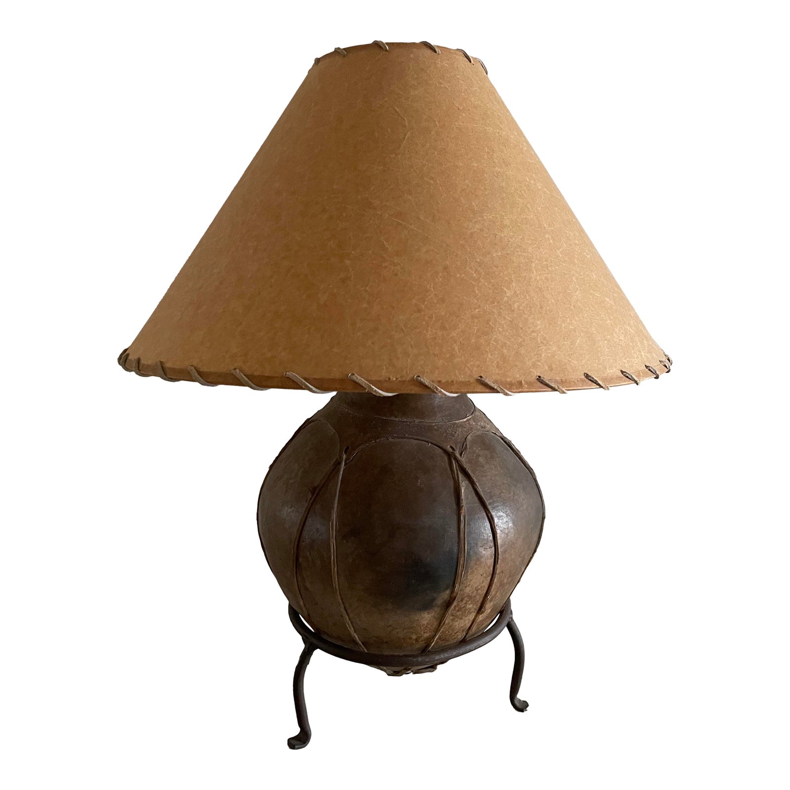 1980s Primitive Table Lamp | Chairish