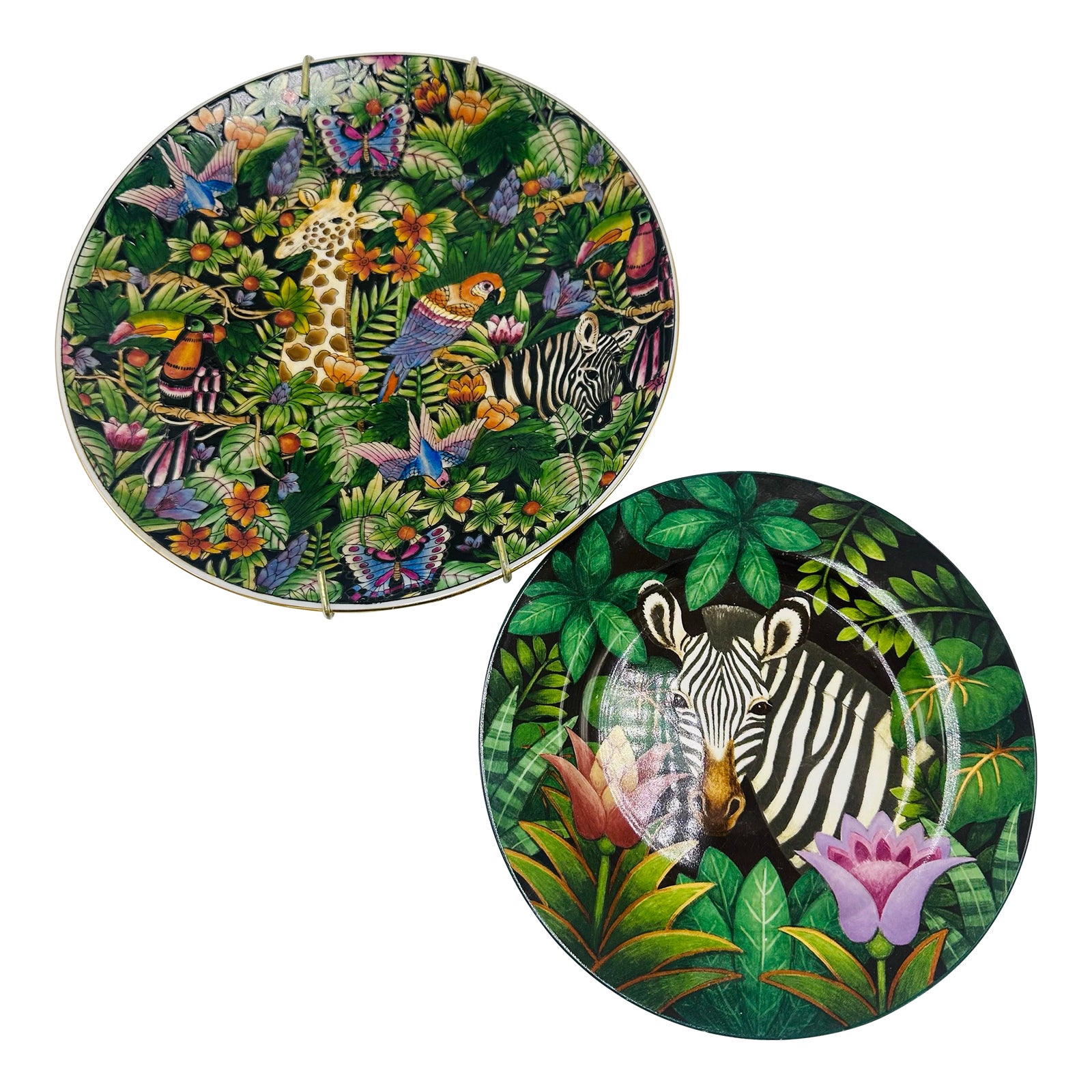 Zebra Plate Collection of Two | Chairish