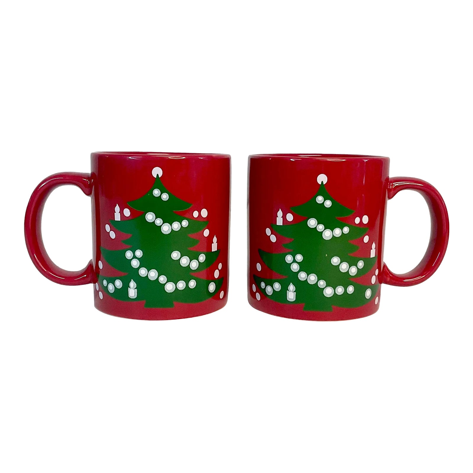 1980s Vintage German Waechtersbach Boho Chic Christmas Tree Coffee Mugs ...