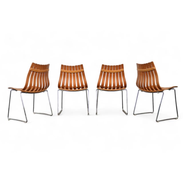Mid 20th Century Set of Four "Scandia" Teak Dining Chairs by Hans ...