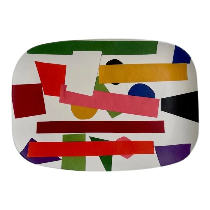 Primary Color Block Melamine Tray #111 | Chairish