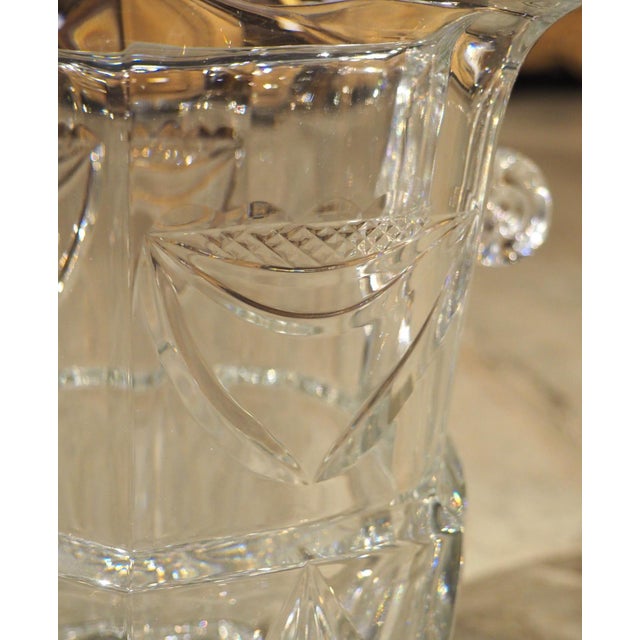 A French Crystal Champagne Bucket With Escutcheon | Chairish