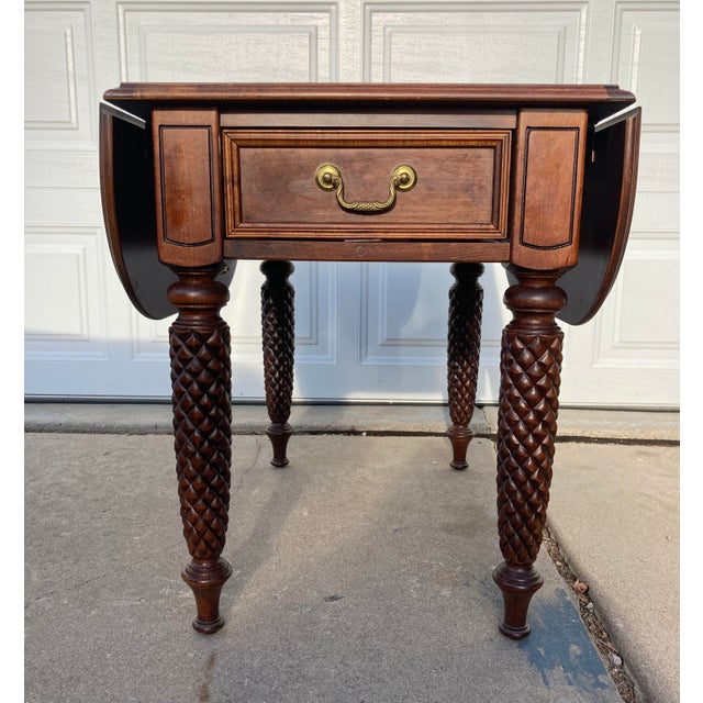 Early 20th Century Vintage Hammary Wood Side Table With Drawer Drop ...