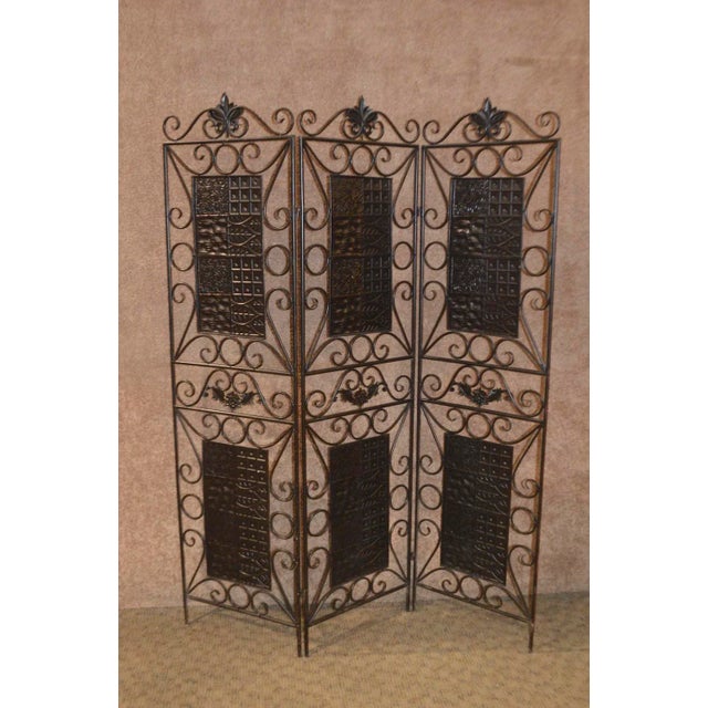 1980s Vintage 3-Panel Folding Screen | Chairish