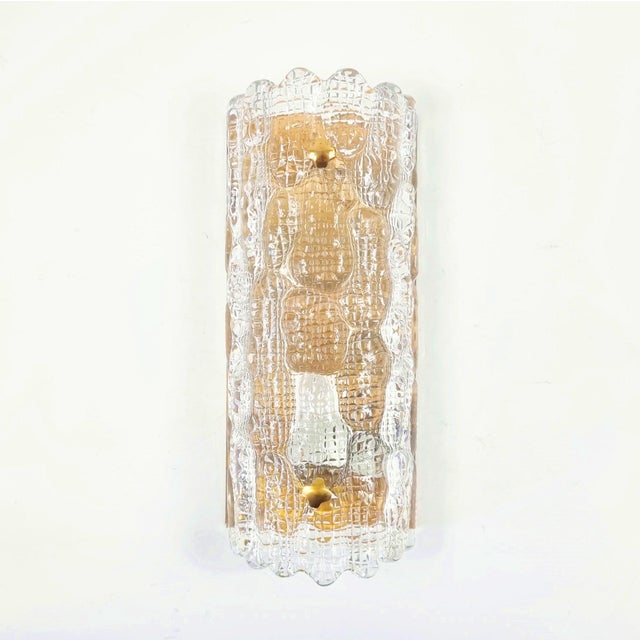 Scandinavian Glass & Brass Wall Light/Sconce by Carl Fagerlund for ...