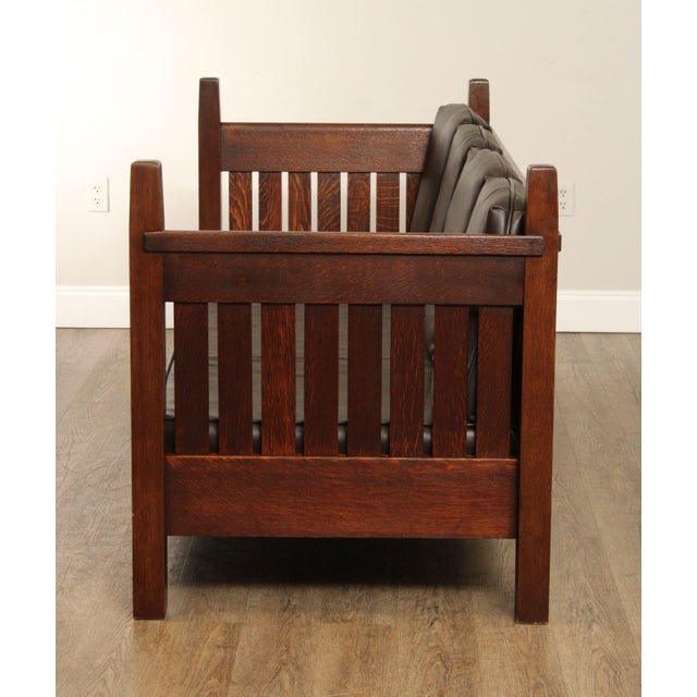 Gustav Stickley Antique Mission Oak Settle | Chairish