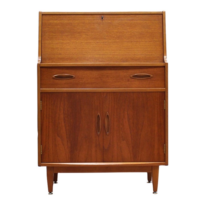 1960s Mid Century Secretary Desk Bureau by Jentique Furniture | Chairish
