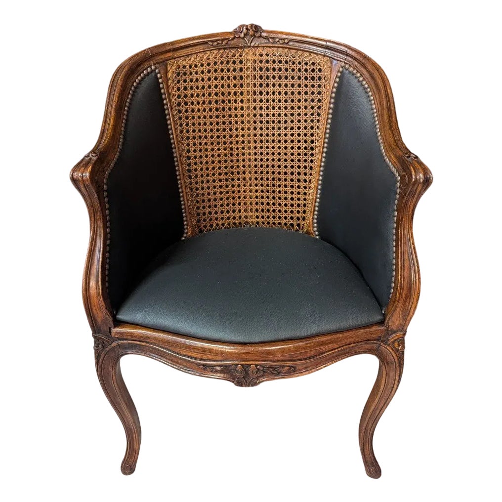 Louis XV Office Armchair with Cannage, 1890s | Chairish