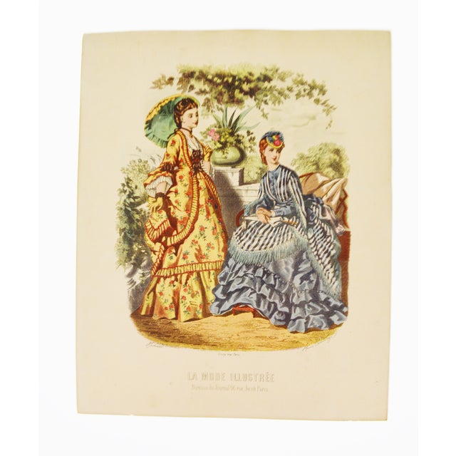 European Fashion Prints on Paper - a Pair | Chairish