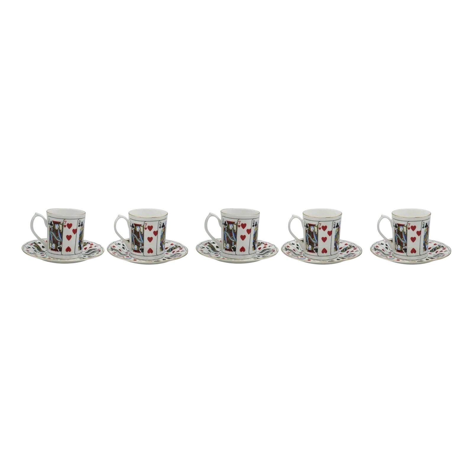 Elizabethan Playing Cards Coffee Cups and Saucers from Tiffany & Co ...