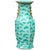 Vintage Chinese Turquoise Vase with Spotted Design and Hexagonal Neck ...
