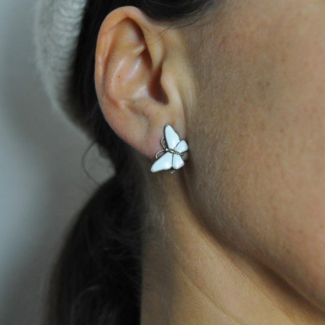 Mid-Century Modern Danish Sterling Silver Ear Clips by Volmer Bahner ...