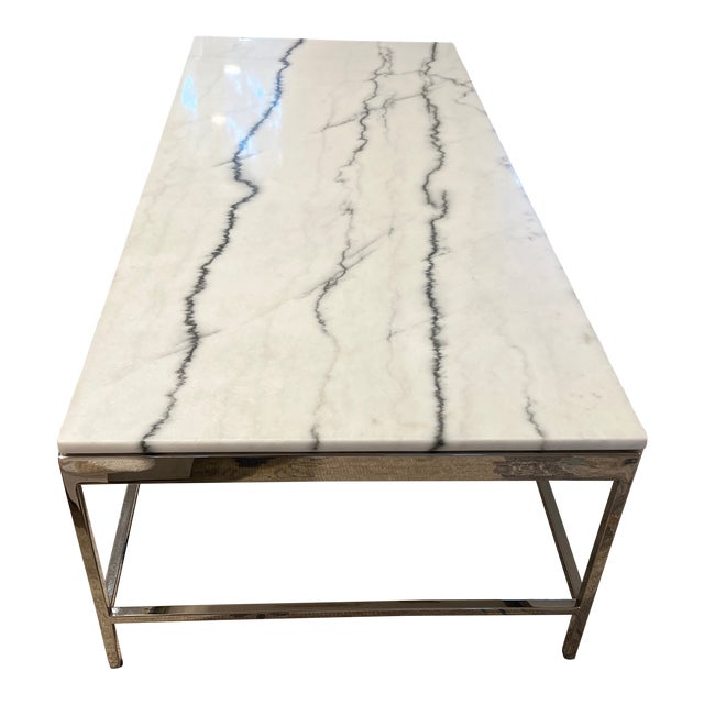 Mitchell Gold Bob Williams Vienna Large Marble Cocktail Table | Chairish