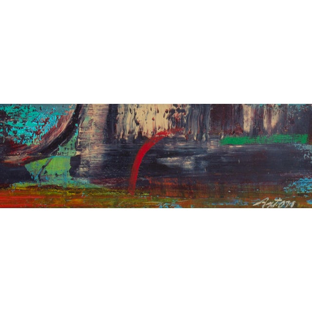 “Dragon Boat Races” Signed Abstract Oil on Board Painting by John Axton ...