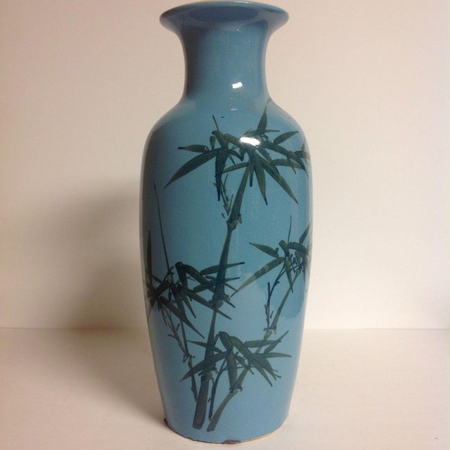 Vintage Awaji Japanese Turquoise & Green Vases - a Pair | Chairish