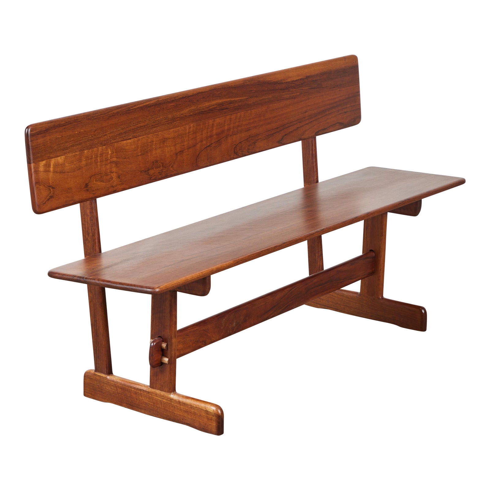 Gerald McCabe Shedua Trestle Bench | Chairish