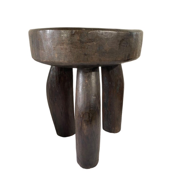 African Vintage Carved Wood Milk Stool Hehe Gogo People Tanzania 13" H ...
