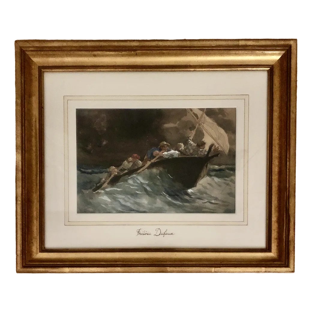 Frédéric Dufaux, Barque dans le lac par temps de bise, Genève ...