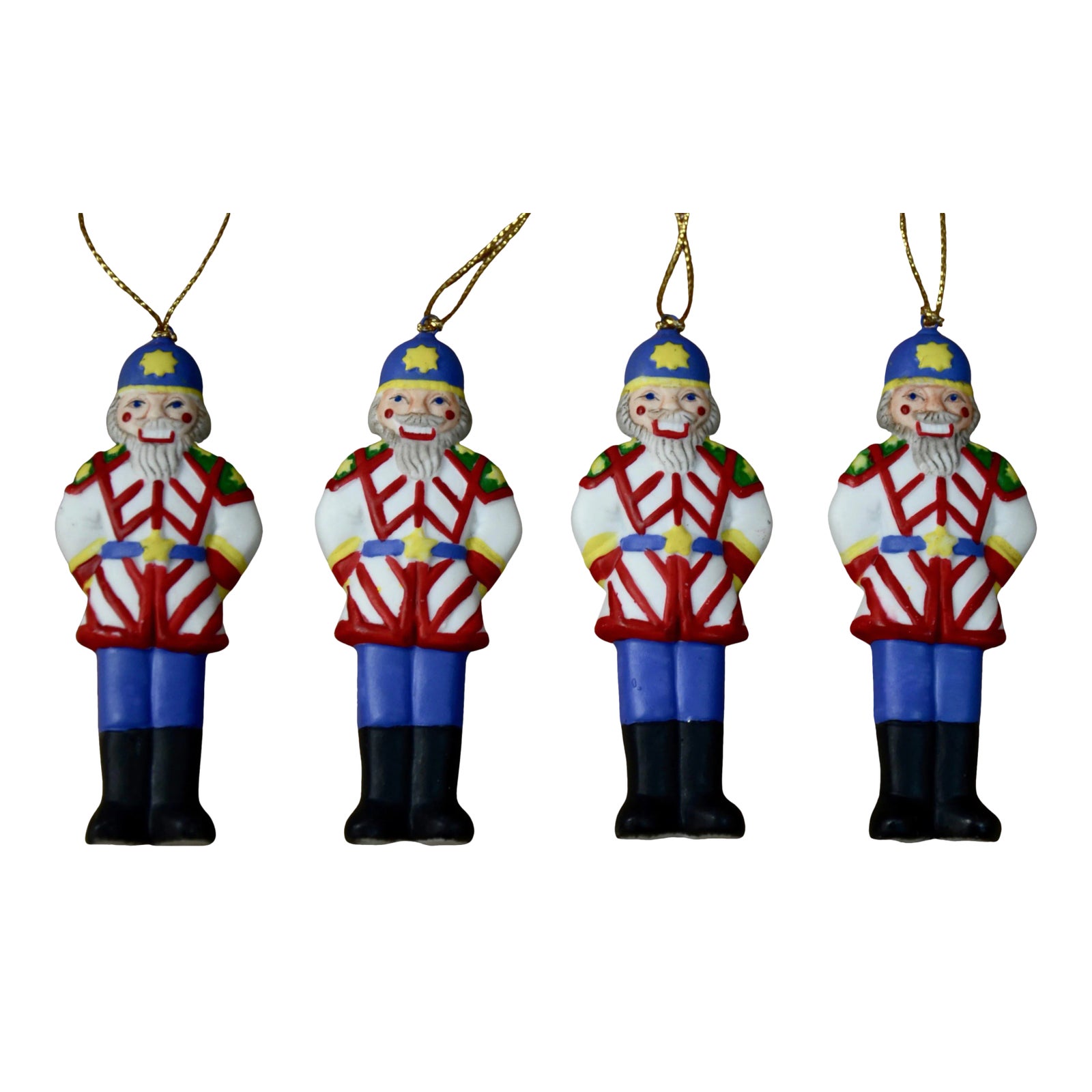 Ceramic Nutcracker Guards - Set of 4 | Chairish