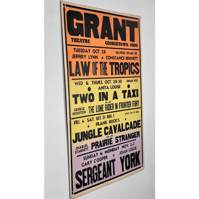 1941 Original Screenprint Movie House Poster | Chairish