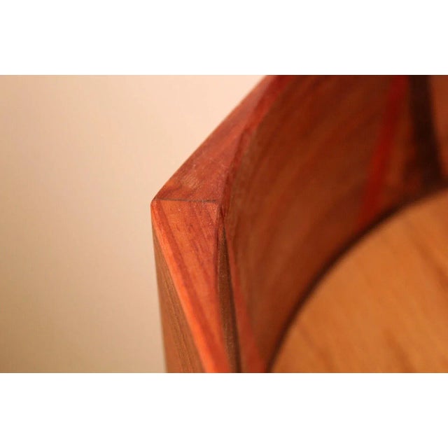 Modern Walnut, Mahogany, & Wenge Wood Triangle MCM Design Bowl Signed ...