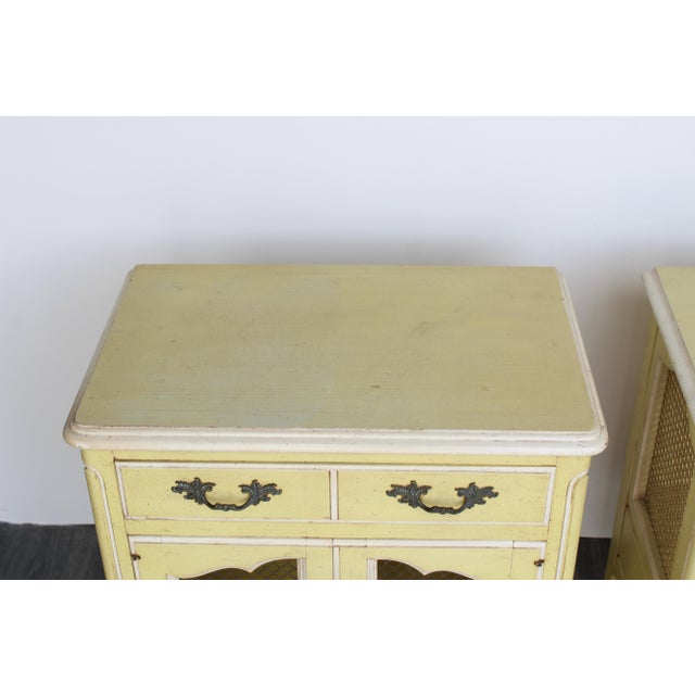 Late 20th Century Vintage Canary Yellow Nightstands - a Pair | Chairish