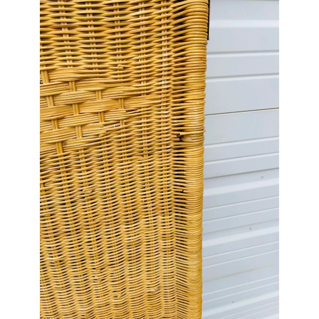 Vintage Mid 20th Century Filipino Rattan Room Divider Screen | Chairish