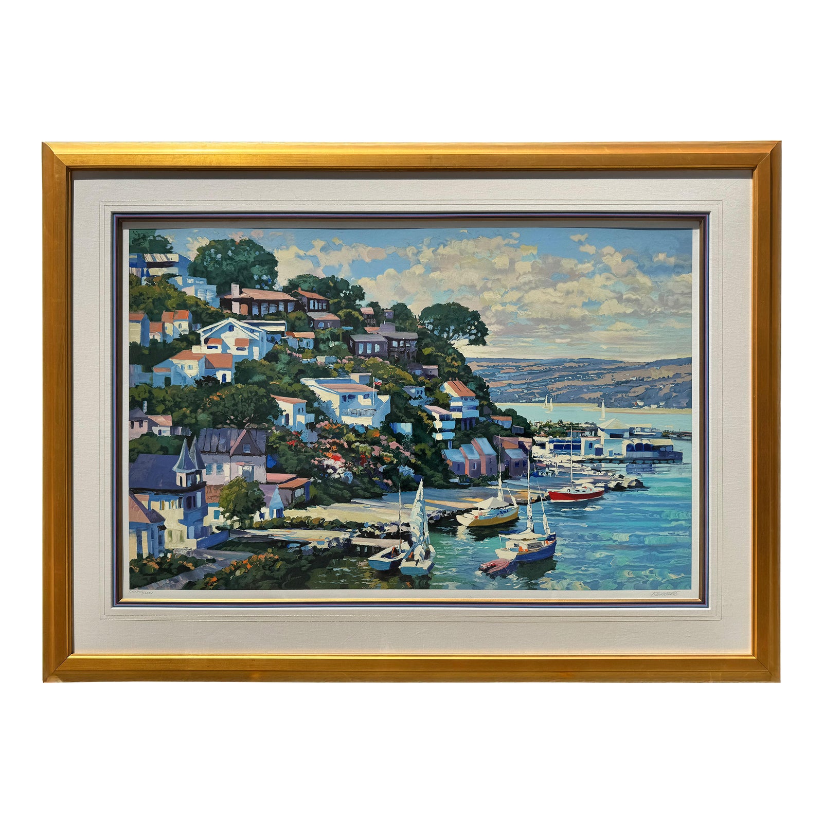 Howard Behrens Sausalito Limited Edition Signed and Numbers Serigraph ...