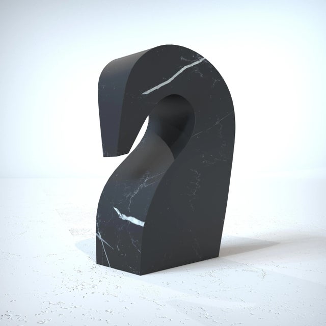 “Metis” Horse Sculpture in Black Marquina Marble | Chairish