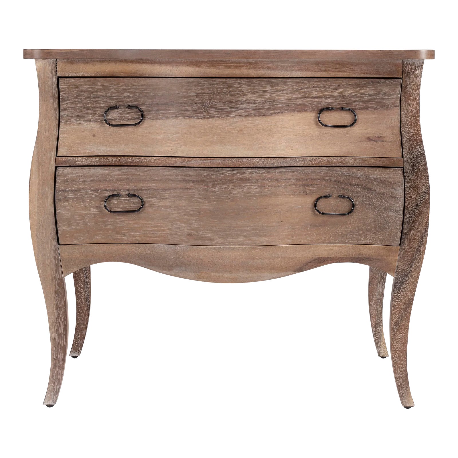 Rochelle Natural 2 Drawer Chest, Light Brown | Chairish