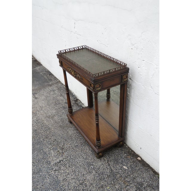 Carved Flowers Top Small Server Console Table | Chairish