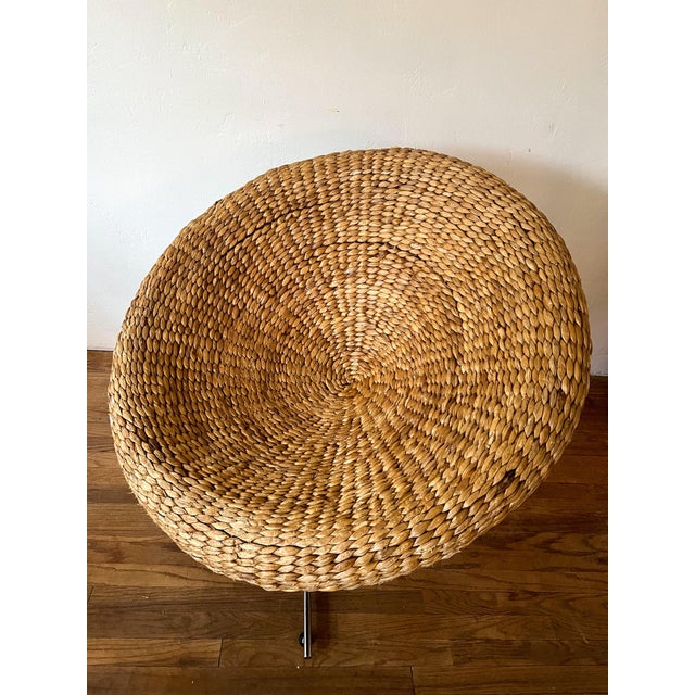 1960s Space Age Wicker Pod Chair | Chairish