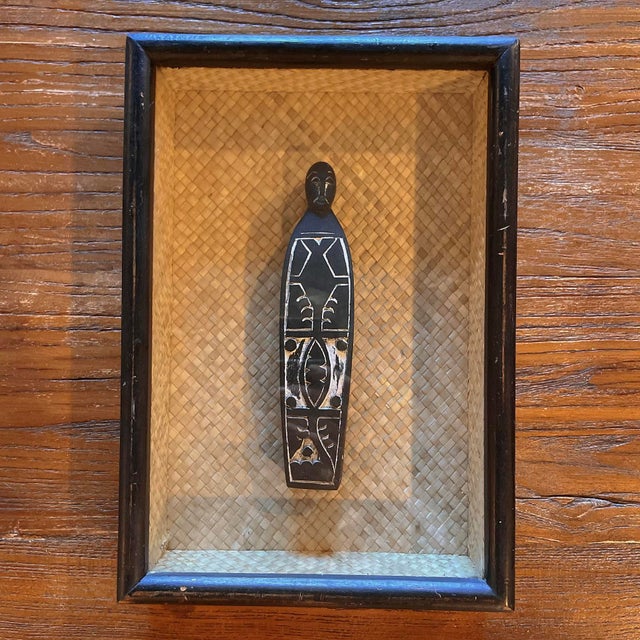 Late 20th Century African Art Carving Shadow Box Displays- Set of 2 ...