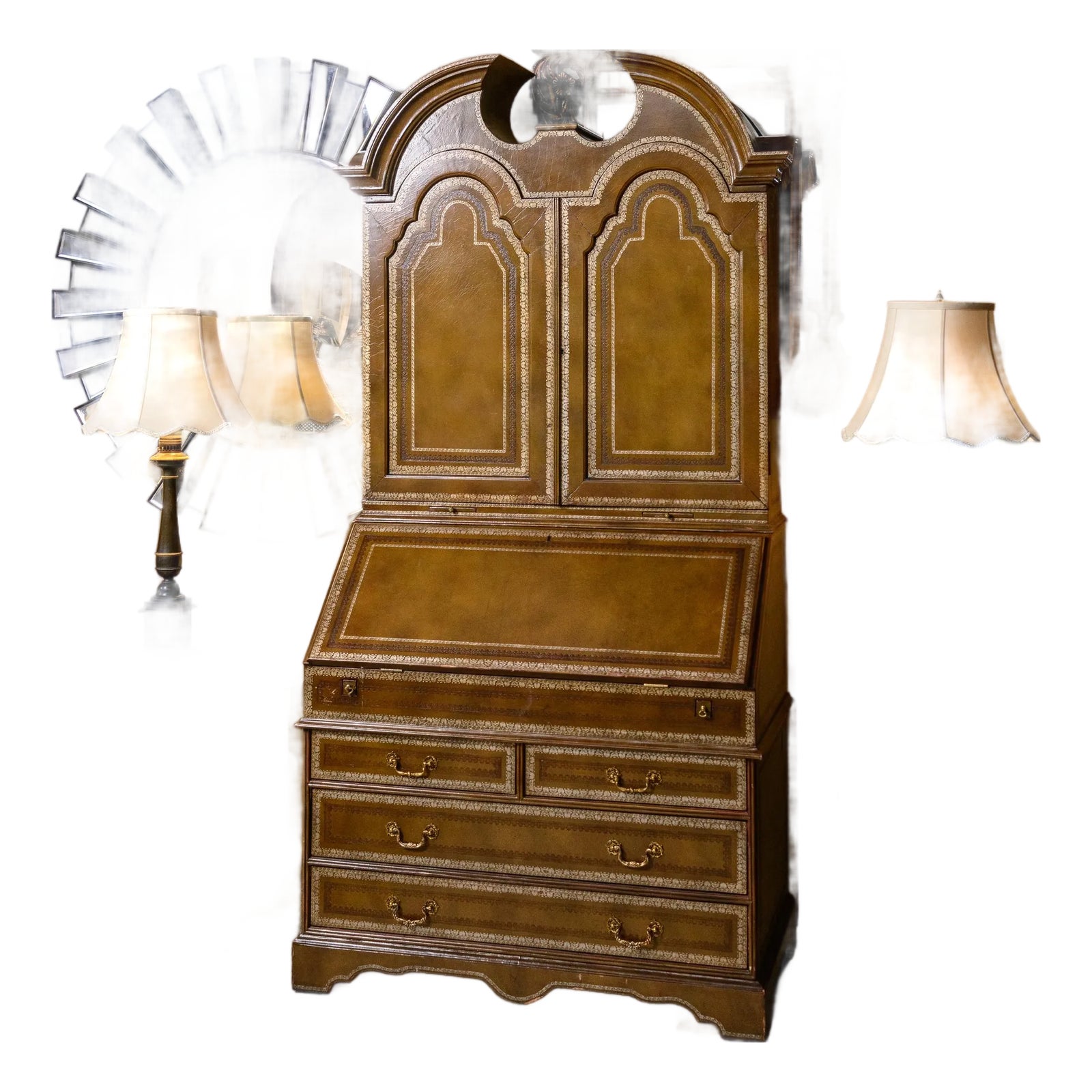 Maitland-Smith Secretary With Broken Pediment | Chairish