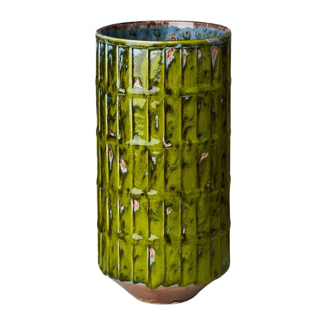 Green Botanical Vase, Large | Chairish