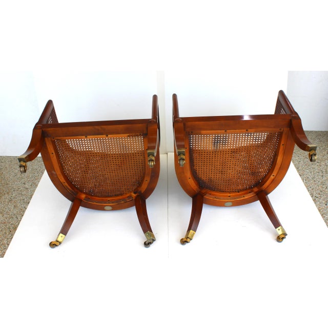 1980s Baker Spoon-Back Lounge Chairs English Regency Style - a Pair ...