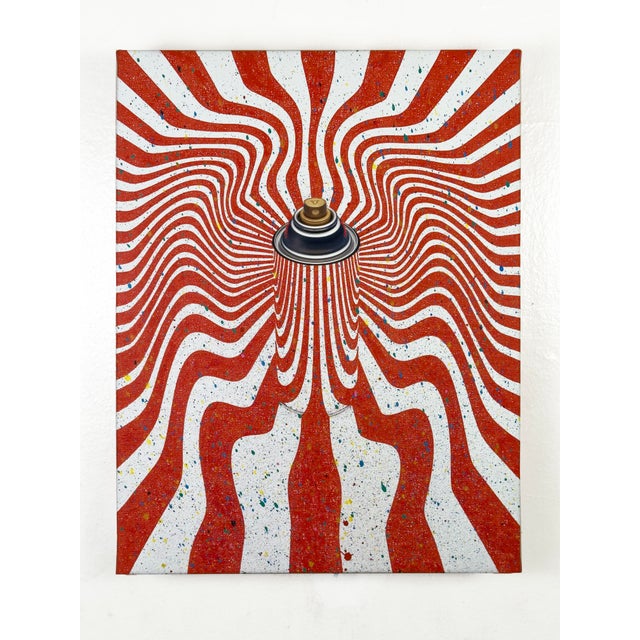 Spray Paint Embellished Spray Can Screen Print on Canvas | Chairish