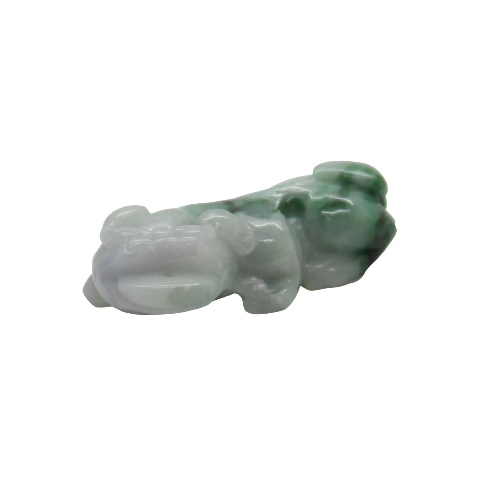 Hand Carved Natural Green Jade Feng Shui Lucky Pixiu Figure Pendant ...