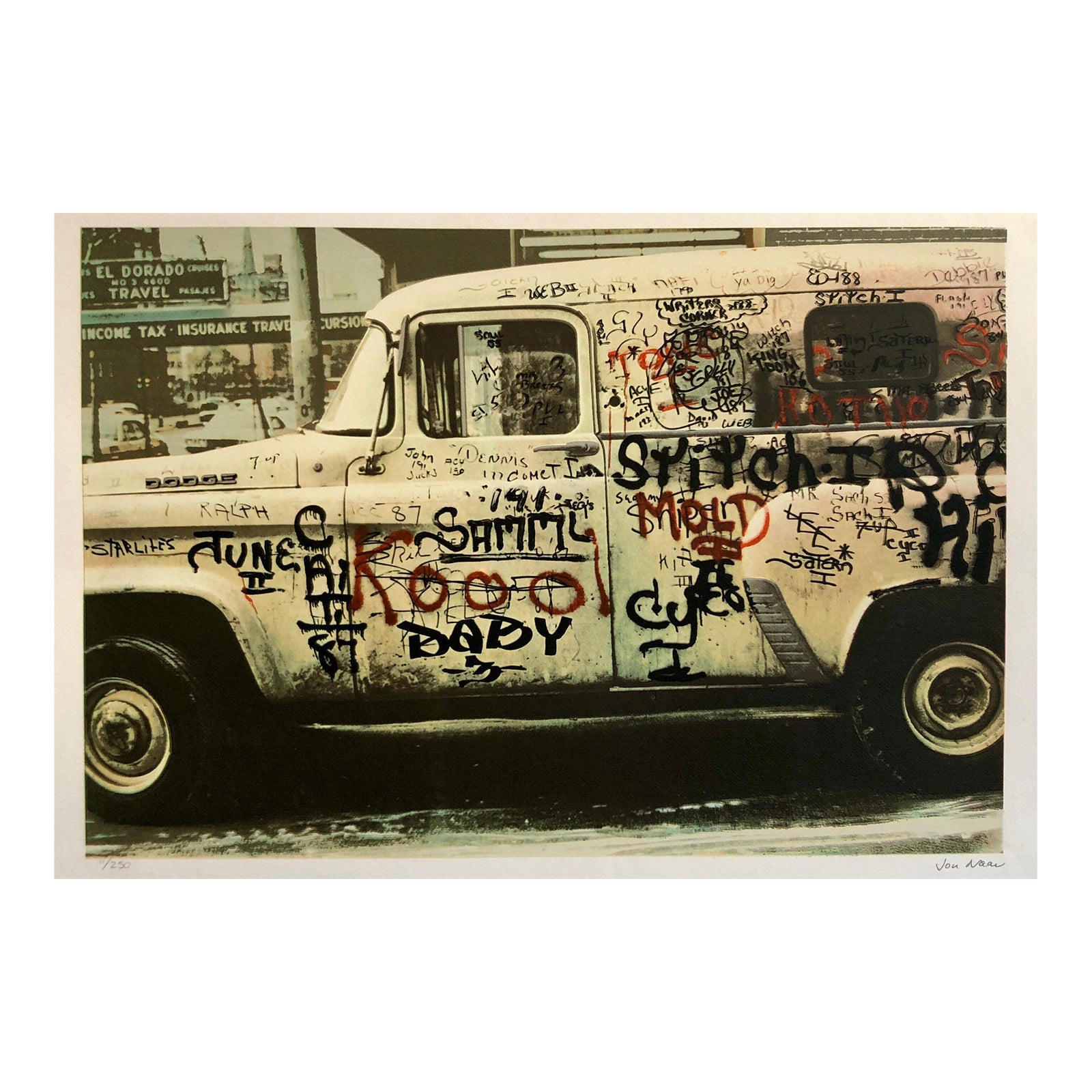 Jon Naar, Graffiti Art Photograph Silkscreen Print Truck New York City ...