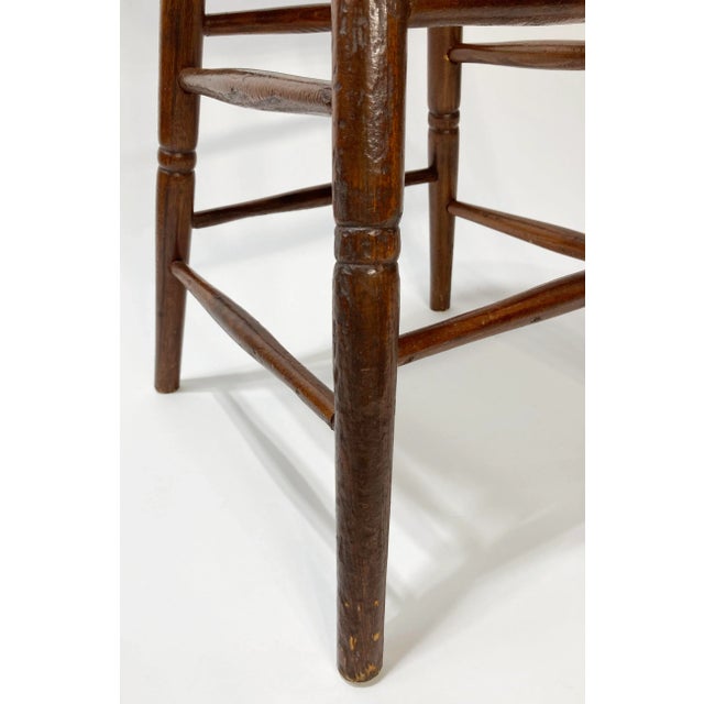Vintage Turned Leg Wood Stool | Chairish