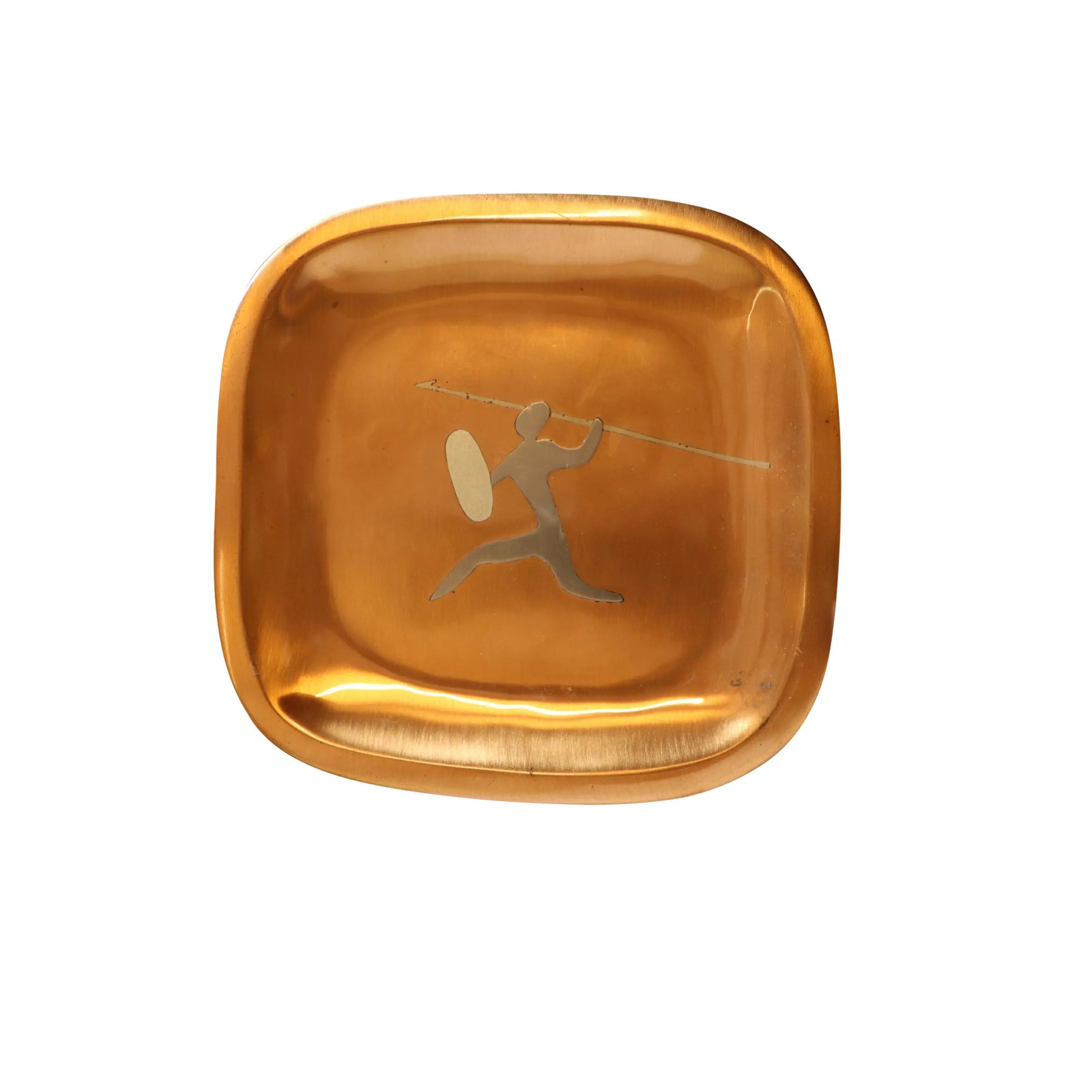 Circa 1950 Los Castillo Signed Sterling Silver and Polished Copper Tray ...