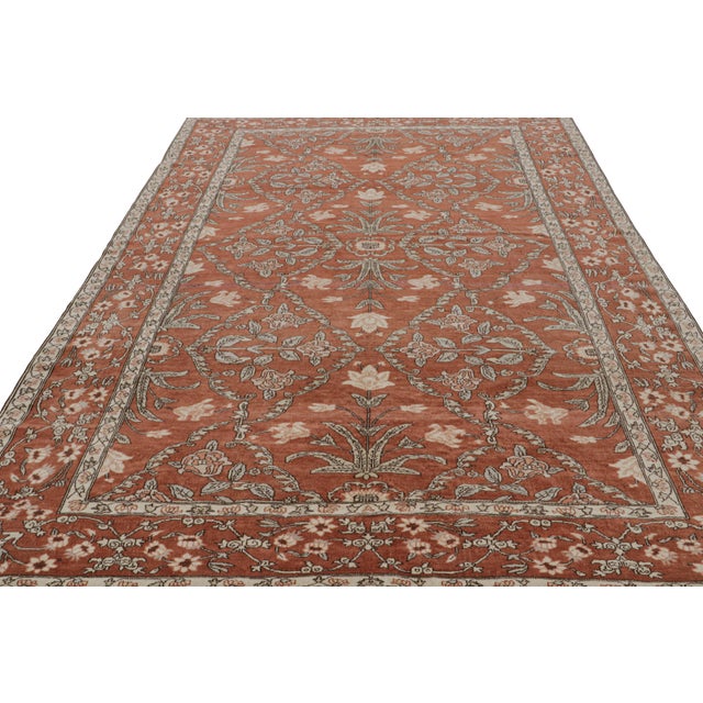 Rug & Kilim’s 17th Century Mogul Style Rug in Red With Beige Floral ...