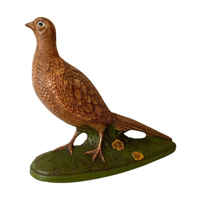 Vintage Artist Signed Hand-Painted Ringneck Pheasant Statues- a Pair ...