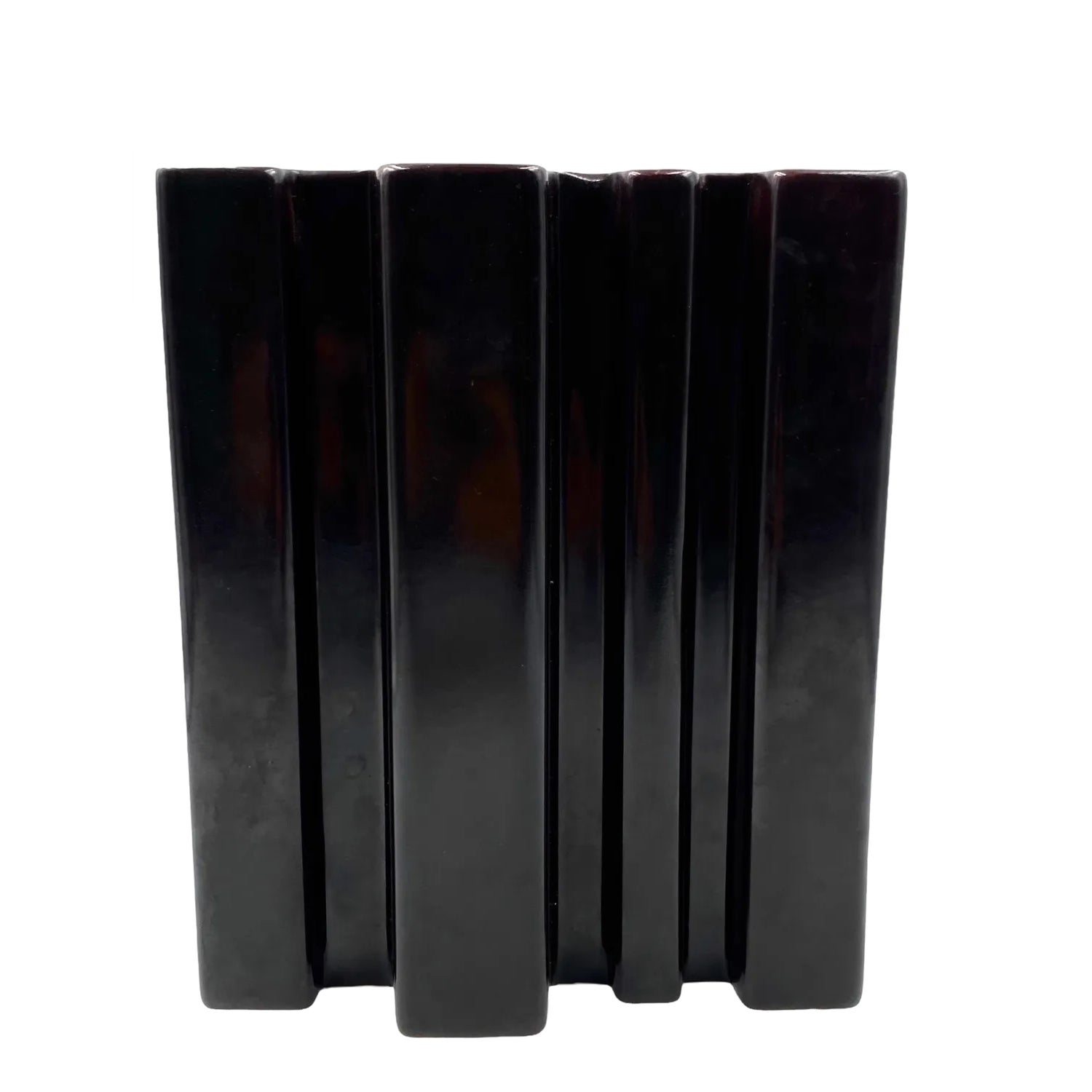 Space Age Brown Ceramic Vase by Angelo Mangiarotti for Fratelli ...