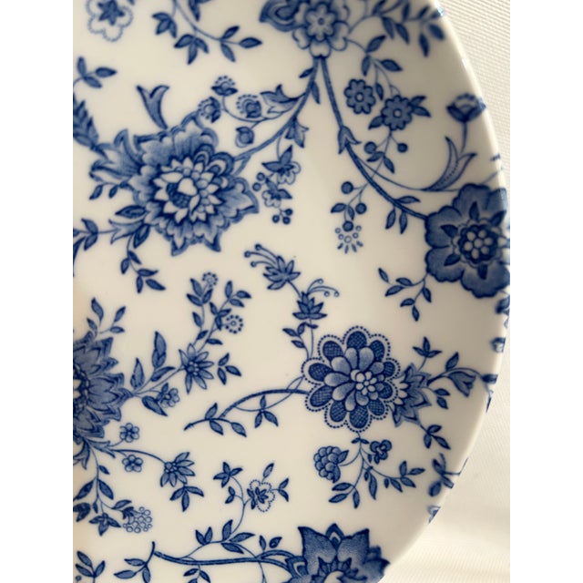 2018 Churchill England Jacobean Blue and White Salad Plates - a Set of ...